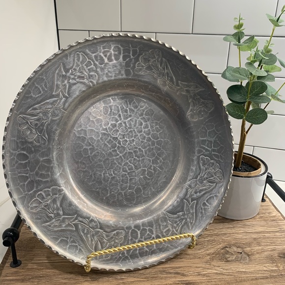 Accents | Vintage Wrought Faberware Flower Hammered Tray | Poshmark